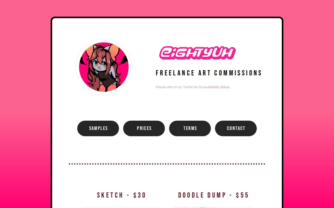 EightyUh Commissions